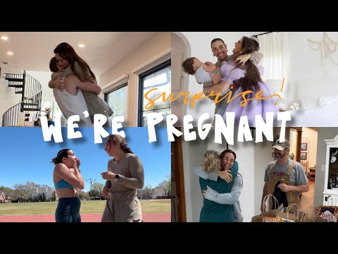telling my husband + our family and friends that we're PREGNANT!!!!