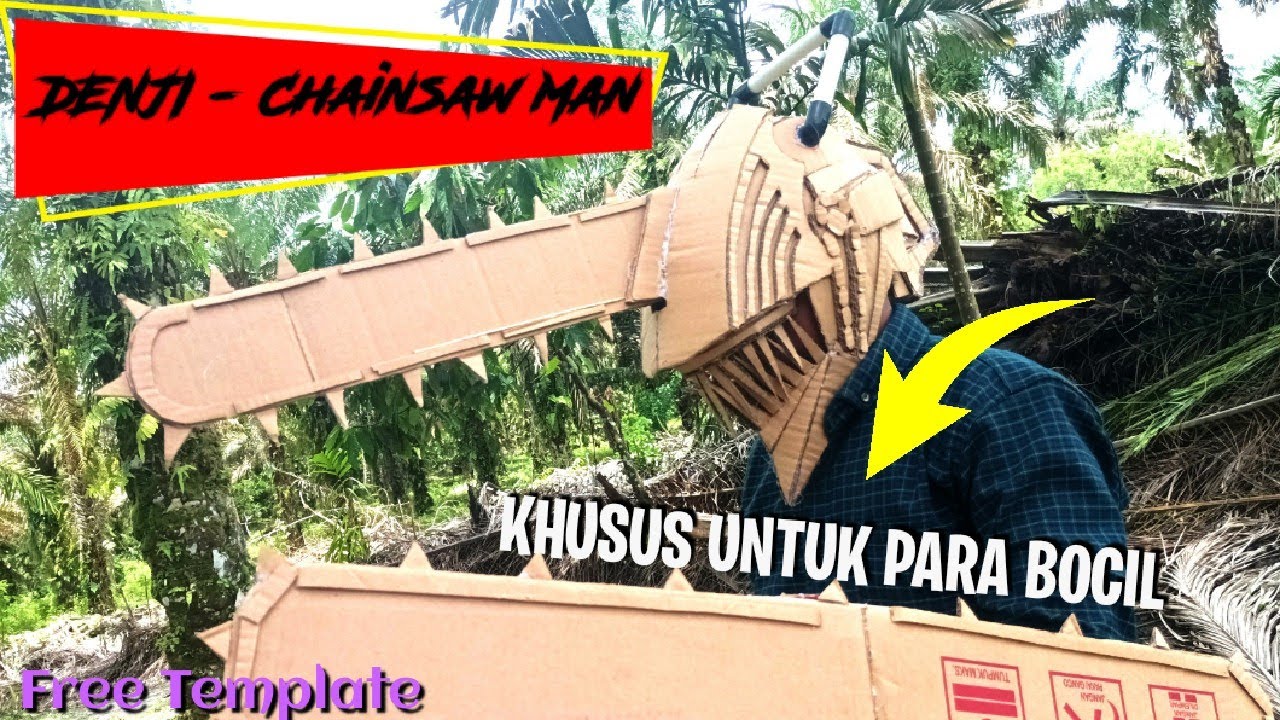 Tutorial Cara Membuat Helm Denji - Chainsaw Man Dari Kardus - YouTube