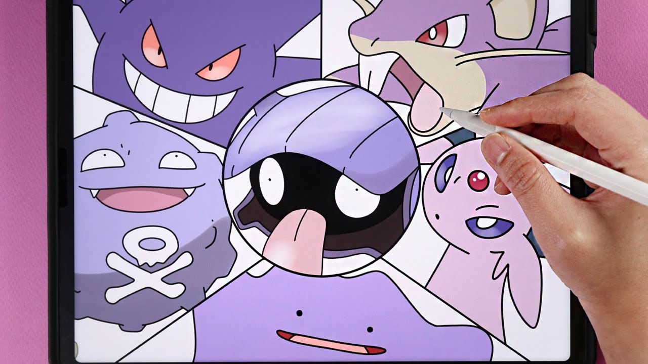 How To Draw pokemon - violet Pokémon / easy drawing , coloring ...