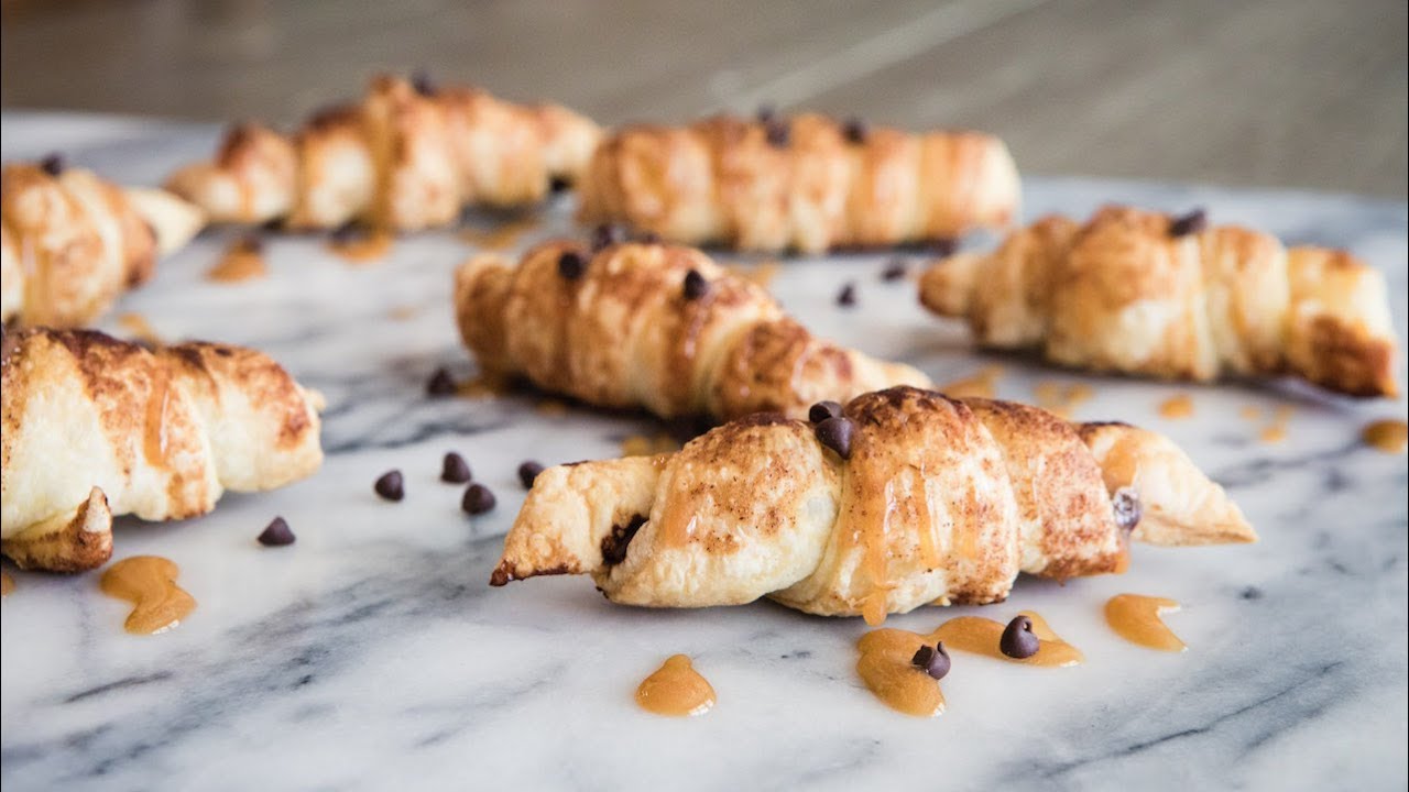 Easy Mexican Chocolate and Dulce de Leche Croissants - YouTube