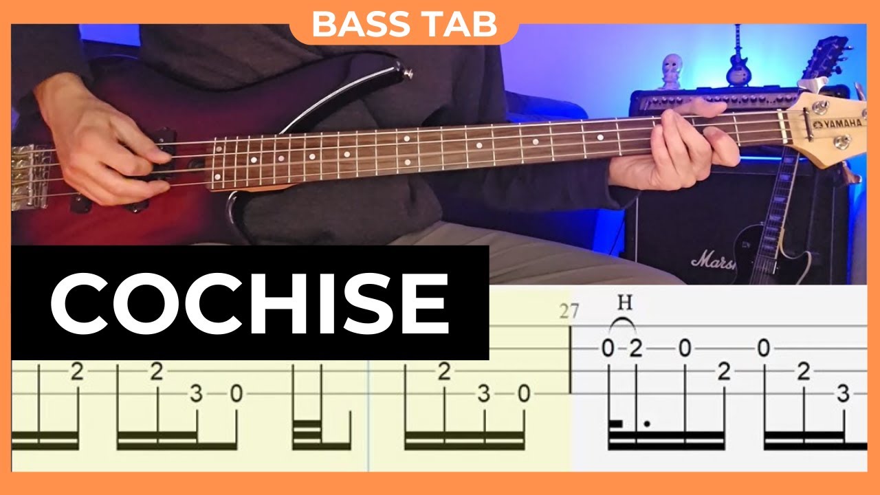 AUDIOSLAVE - Cochise - Bass Cover with Bass Tabs - YouTube