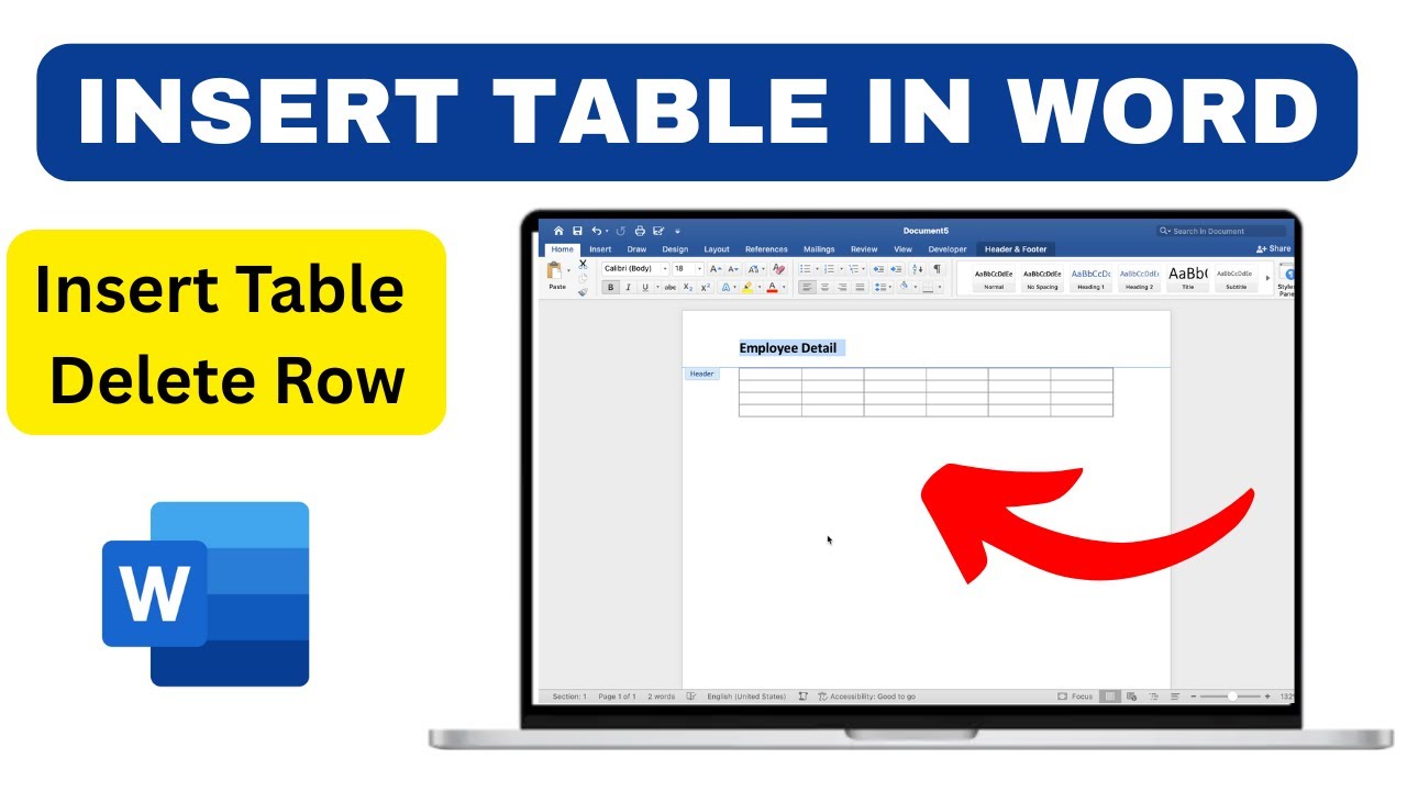 Insert Table in Word | Create & Format Table Easily - YouTube
