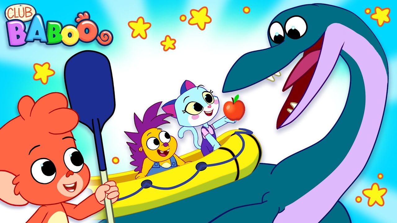 Club Baboo Dinosaur Boatrace Cartoon | The Elasmosaurus is helping ...