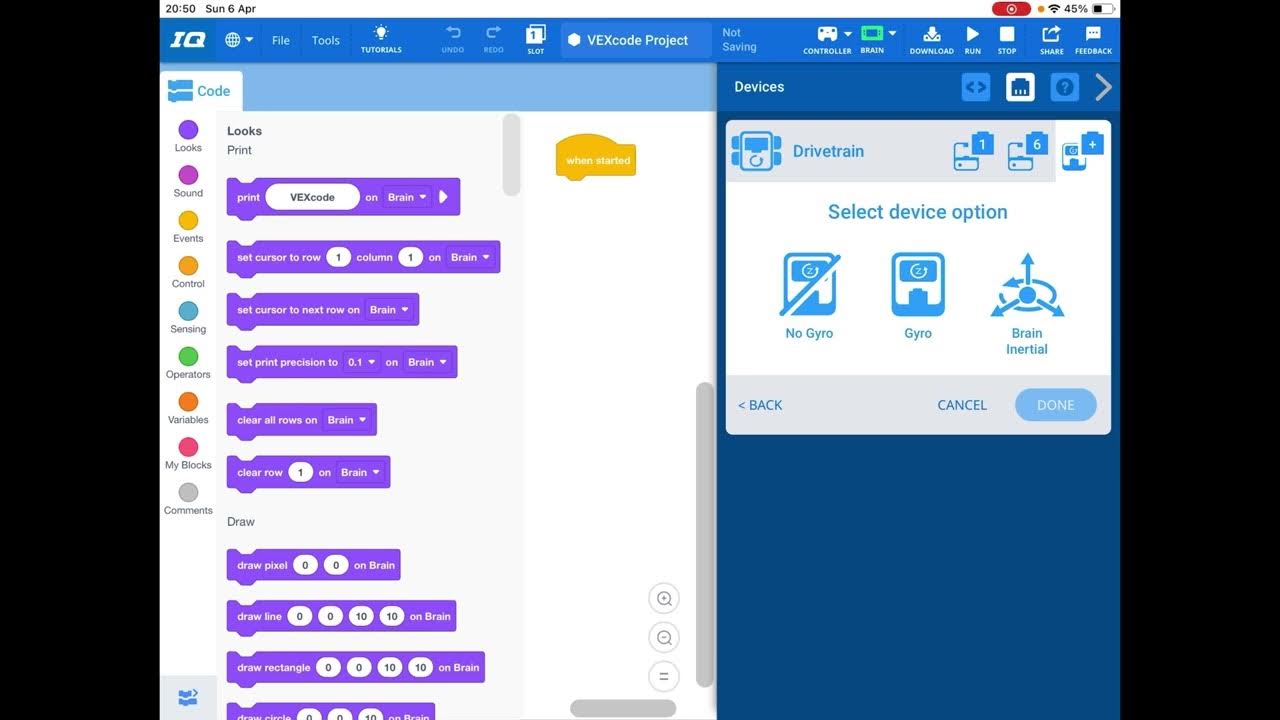 VEX IQ Robotics Tutorial 1 (Connecting to Robot via iPad + Motor Control) - YouTube