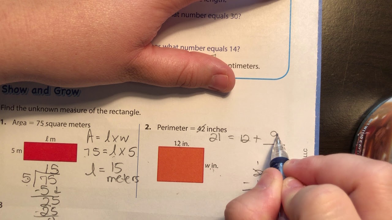 4th Grade- Lesson 12.3 - Find Unknown Measures - YouTube