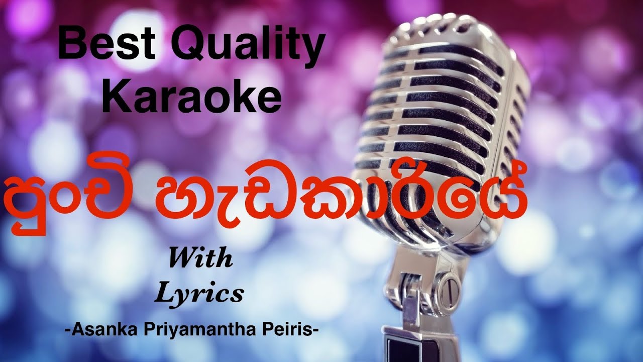 Punchi Hadakariye Karaoke (Acoustic) | Asanka Priyamatha # ...