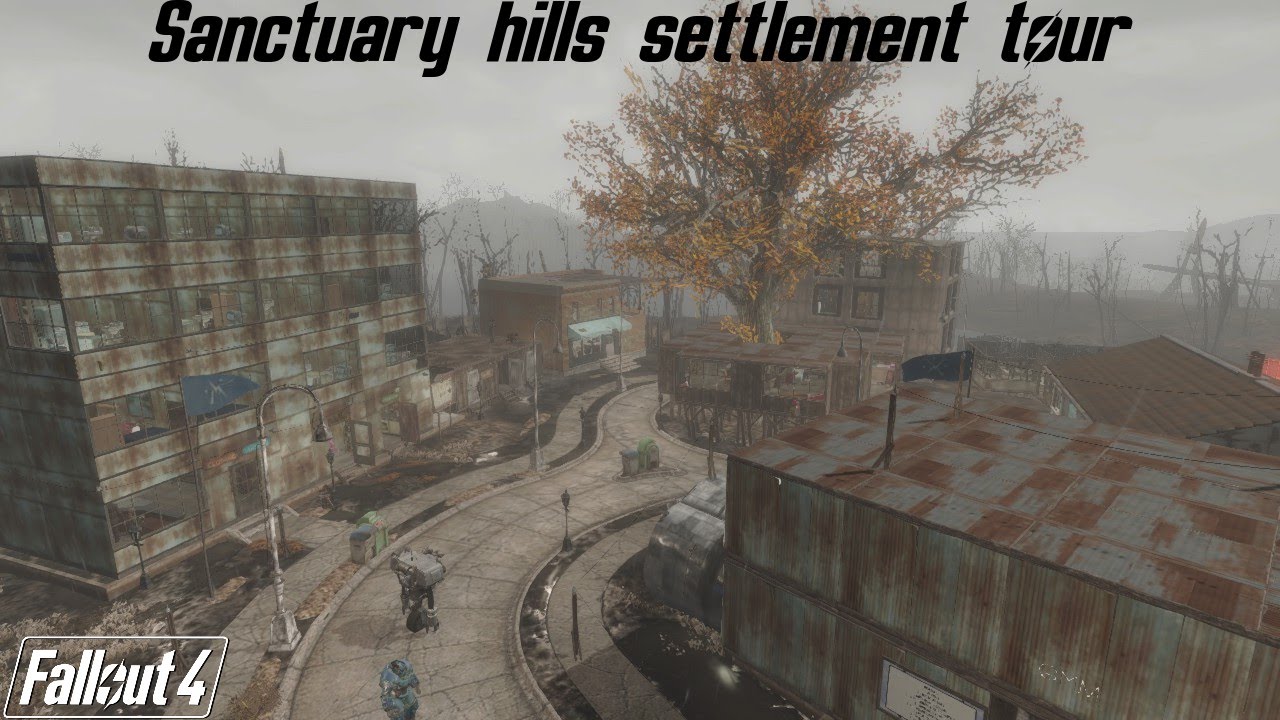 Fallout 4: Sanctuary hills city settlement tour - YouTube