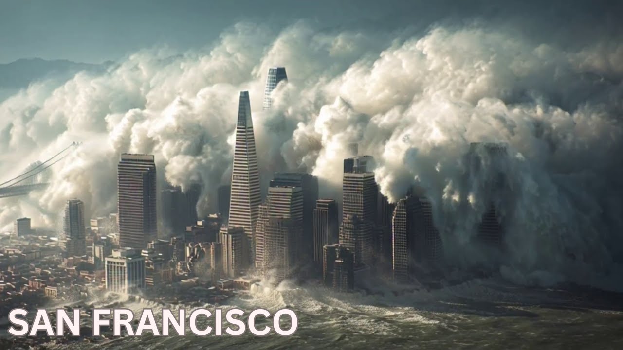 MEGA TSUNAMI 2025 HITS SAN FRANCISCO ( ai cinematic ) - YouTube