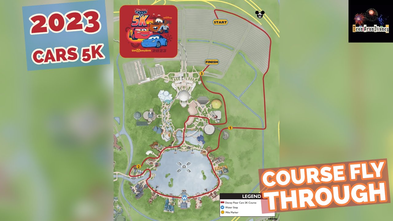 2023 runDisney Springtime Surprise Cars 5K Course Flyover - YouTube