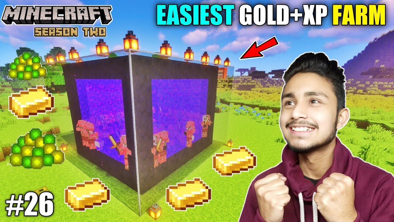 I MADE THE EASIEST UNLIMITED GOLD + XP FARM IN SEASON 2 || MINECRAFT ...