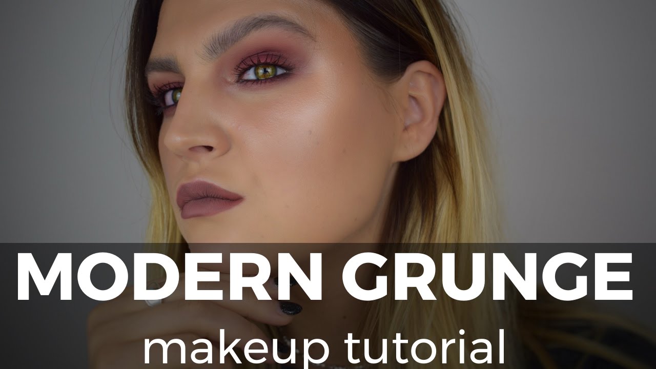 Modern grunge makeup tutorial - YouTube