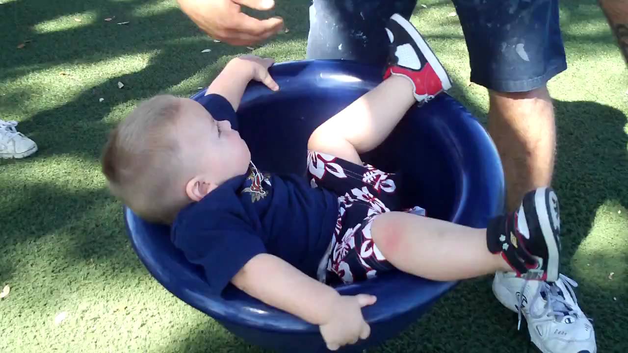 Super Baby Bryson! So Funny as he is spun really fast and takes it like ...