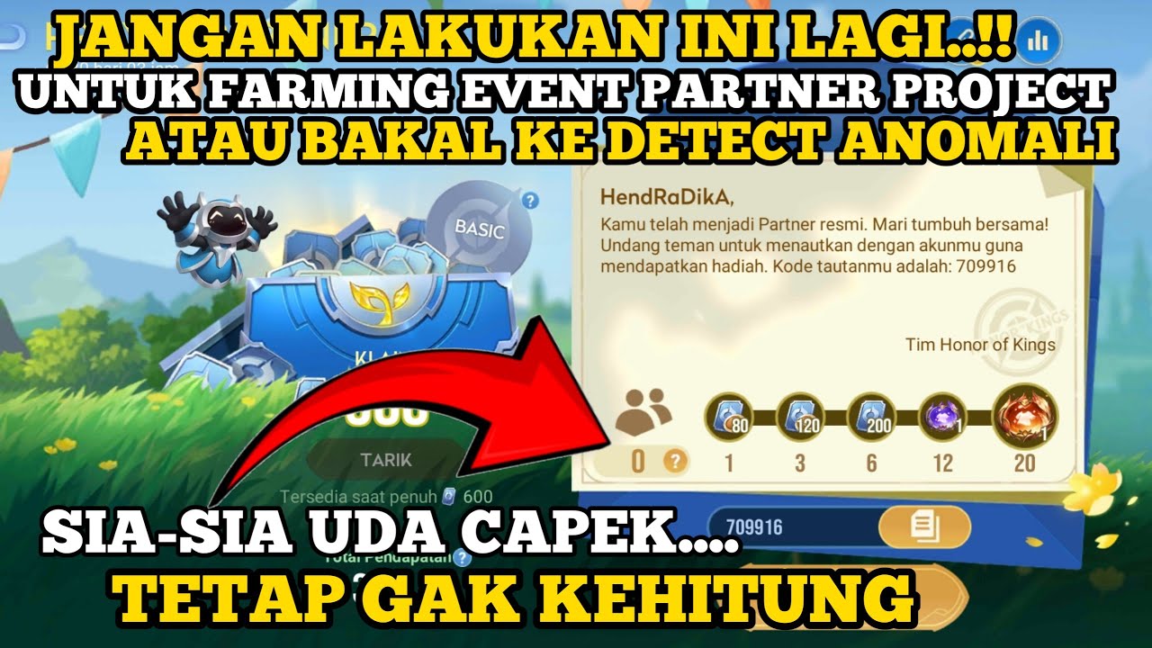JANGAN LAKUKAN INI LAGI UNTUK FARMING EVENT PARTNER PROJECT HOK ID ATAU ...