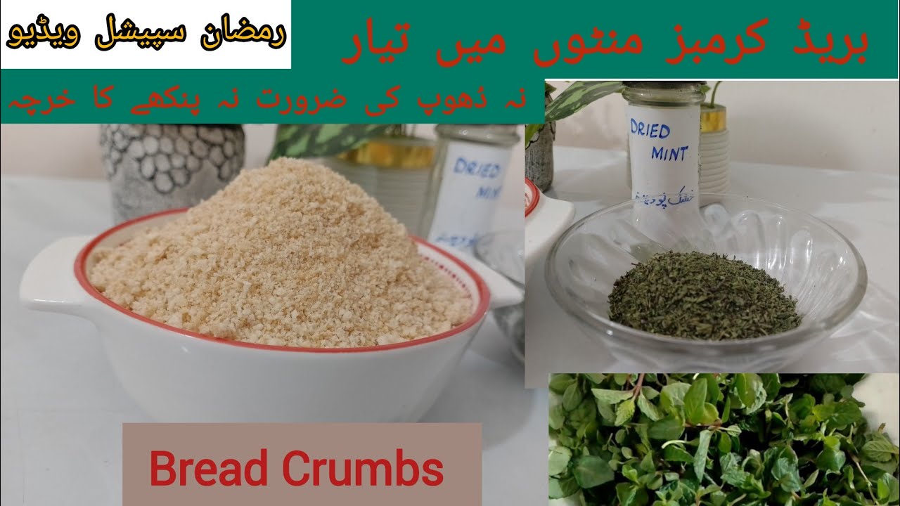 Mint Leaves Powder | bread Crumbs | bread crumbs recipe - YouTube
