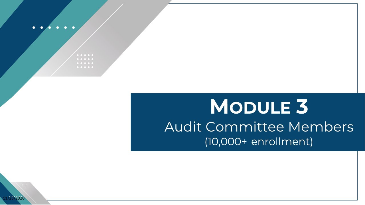 Module 3 LEA Audit Committee Members Over 10,000 Students Training ...