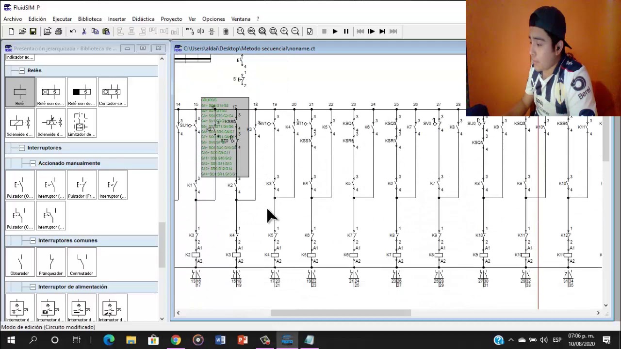 FluidSim Electroneumática Ejercicios con Timer´s y Counters - YouTube