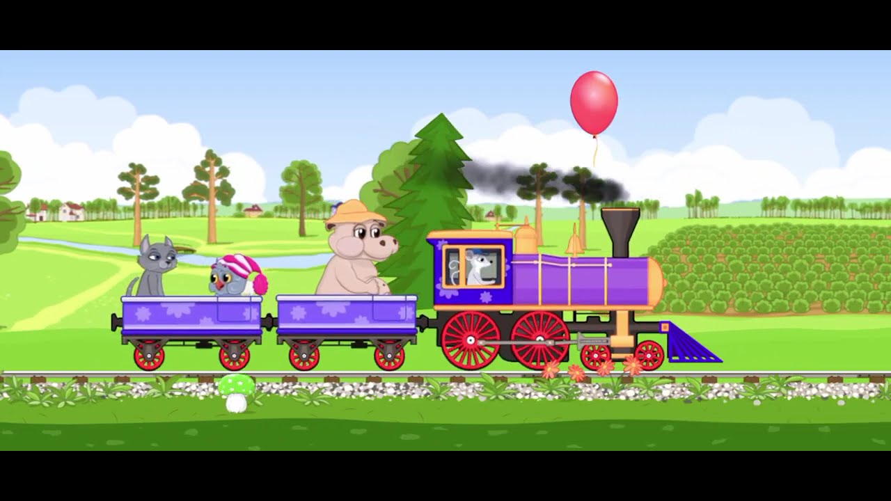 kids train cartoon animal train Kids kingdom - YouTube
