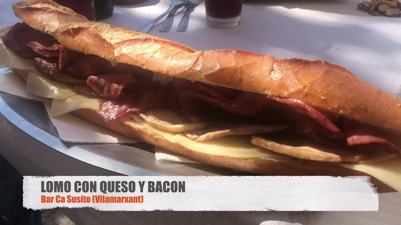🐷 Bocadillo 29: Bocadillo de lomo con queso y mucho bacon - YouTube