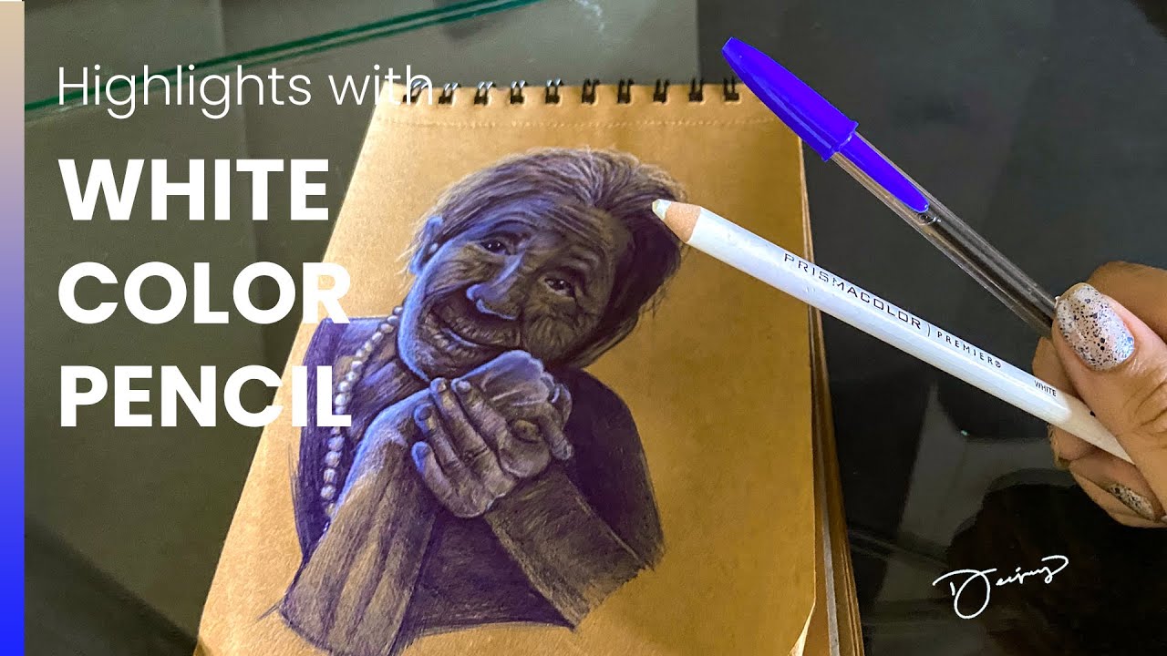 Make your sketch GLOW with white pencil! - YouTube