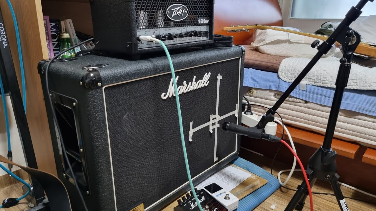 Guitar Amp Recording Test (Peavey 6505MH, Different Mic Positions) 기타앰프 ...