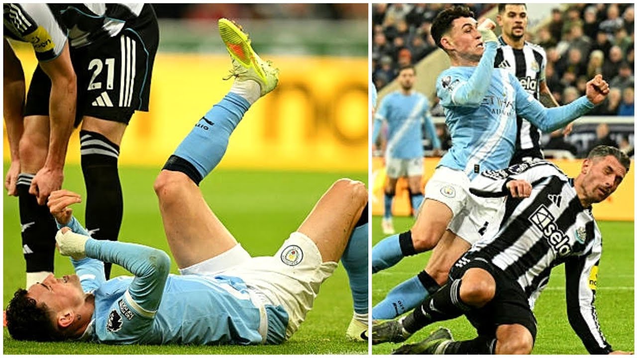 Phil Foden denied penalty taken down by Fabian Schar Man City vs ...
