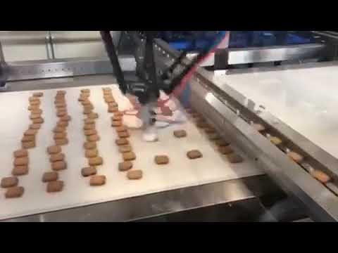 High speed spider robot hand cookie biscuit sorting feeding system ...