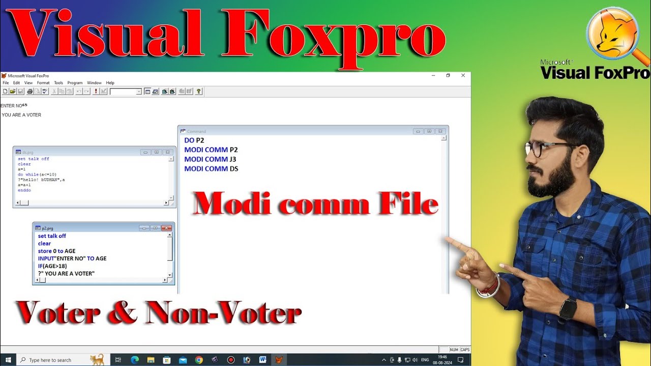 Voter & Non-Voter Calculate in if statement with Modi comm command ...