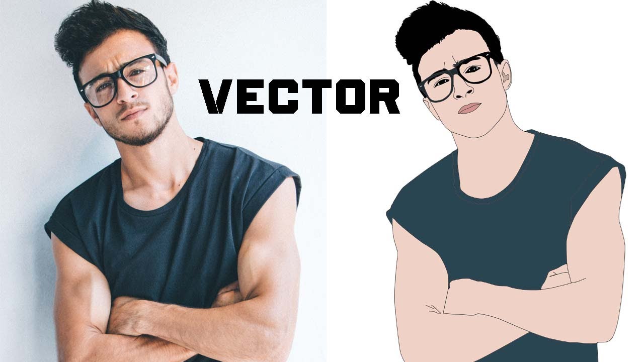 How To Make Boy Vector Picture In Adobe Photoshop 7.0 - YouTube