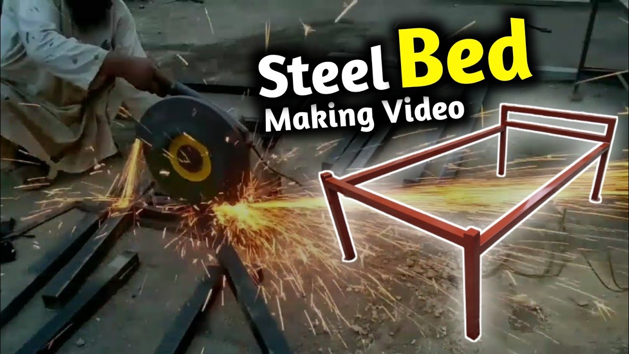 1Single Bed Making From Pipe Steel Bed single bed making Process in ...