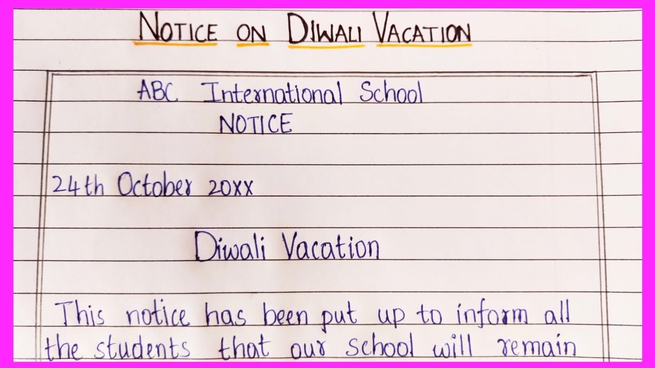 Notice On Diwali Vacation EssentialEssayWriting Notice Writing On notice-on-diwali-vacation-essentialessaywriting-notice-writing-on