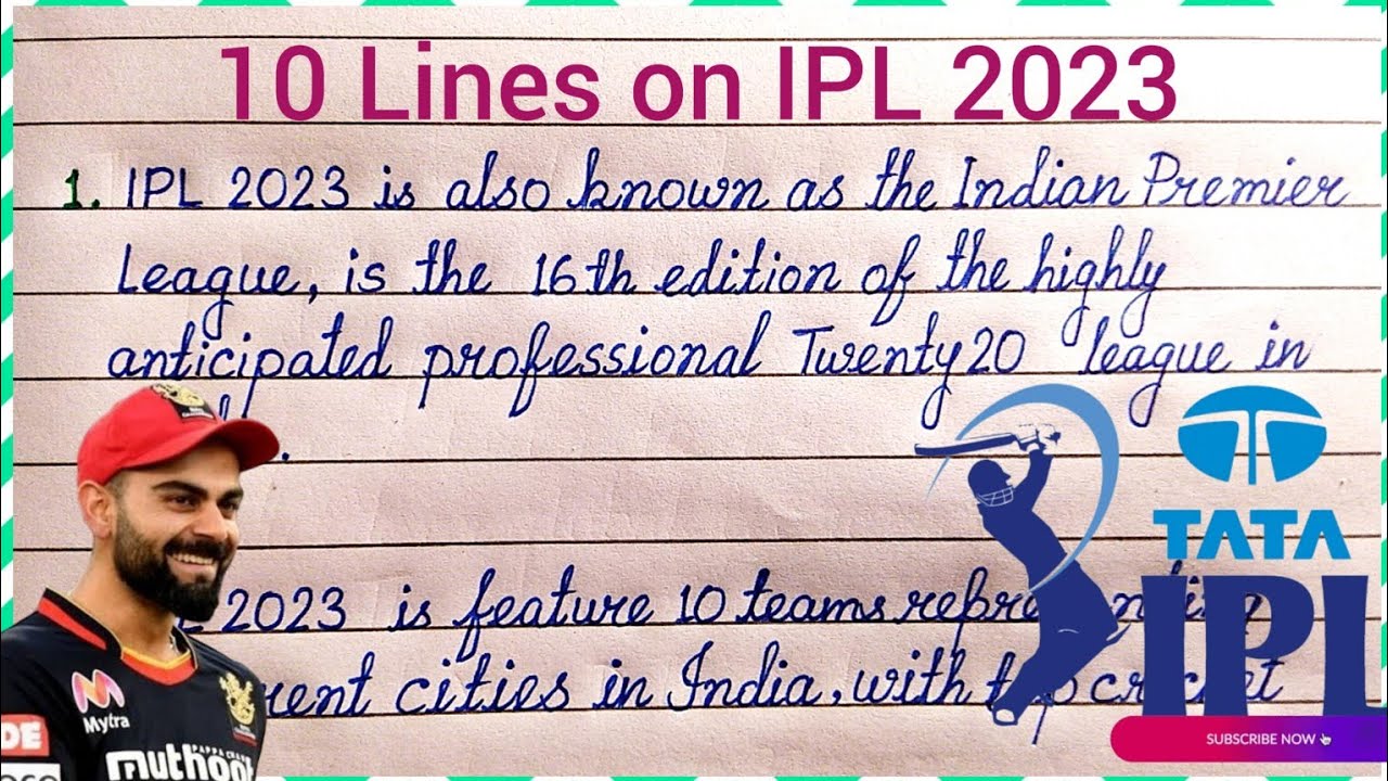 10 lines on IPL 2023 | essay on IPL 2023 | IPL 2023 | Indian Premier ...