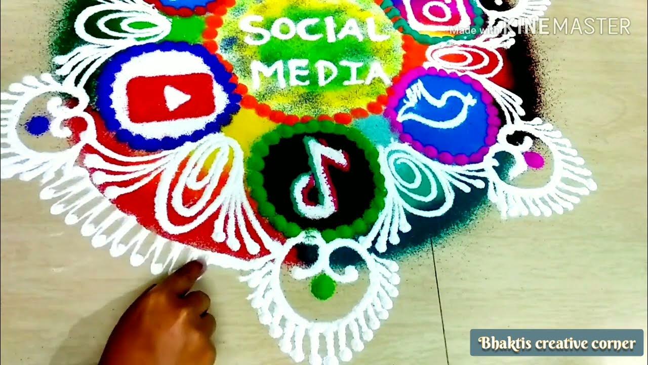 Representing social media connection through rangoli/ social media ...