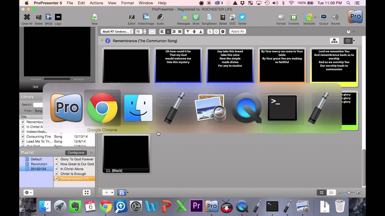 ProPresenter 5: Setting Up a Playlist for Sunday Morning - YouTube