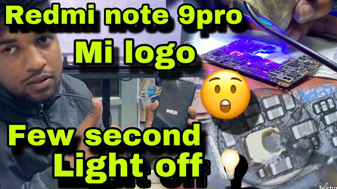 Redmi note 9pro mi logo few second light off || 💯 solution technical ...