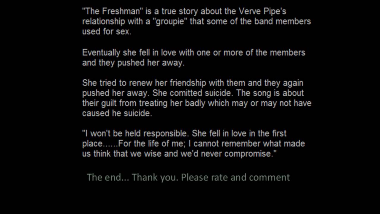 The verve pipe Freshman - Feat Lesson - YouTube