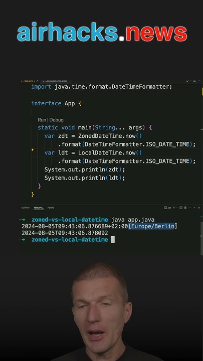 Localdatetime Vs Zoneddatetime Java Shorts Coding Airhacks Youtube