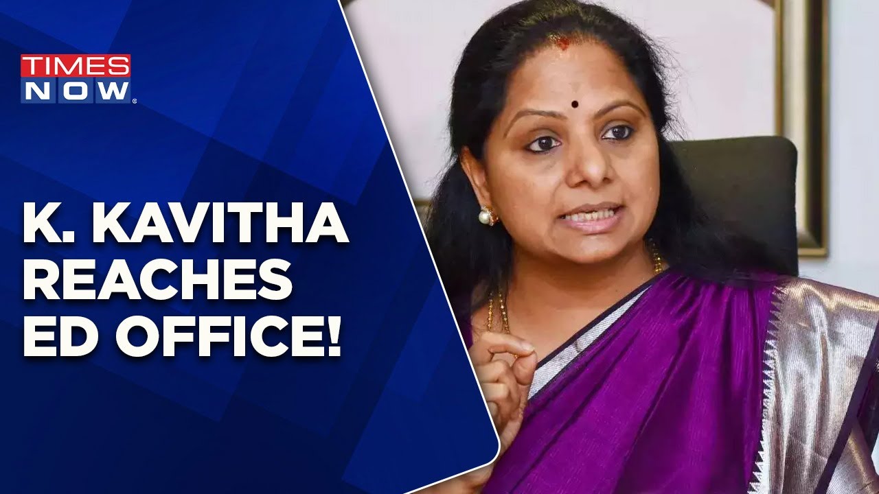 K Kavitha Reaches ED Office | KCR Daughter Back In Delhi | English News ...
