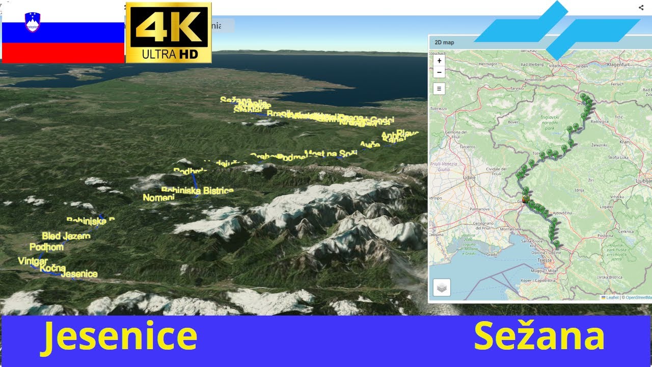 Simulate Bohinj Railway from Jesenice to Sežana with real maps and ...