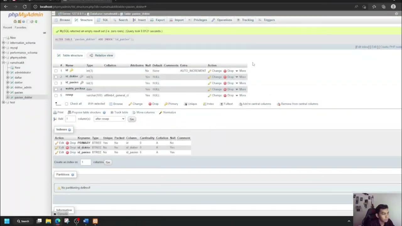 Tugas 2 Basis Data Memasukkan ERD Ke Program MySql (DDL&DML) Xampp - YouTube
