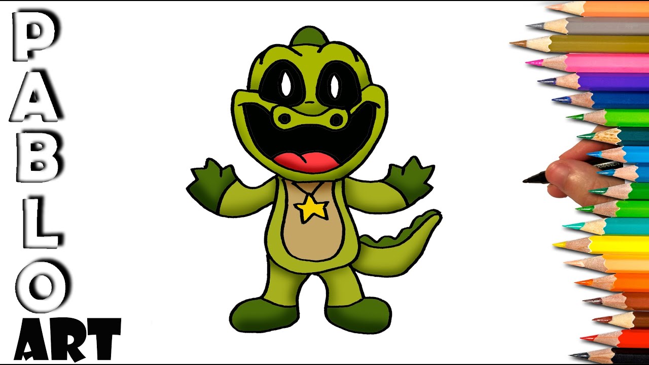 How to draw Crocky Rocky from Poppy Playtime chapter 4 | Learn to Draw ...