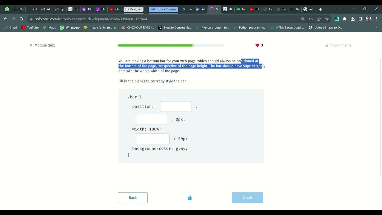 57 Module Quiz Web Development Sololearn Answers Youtube