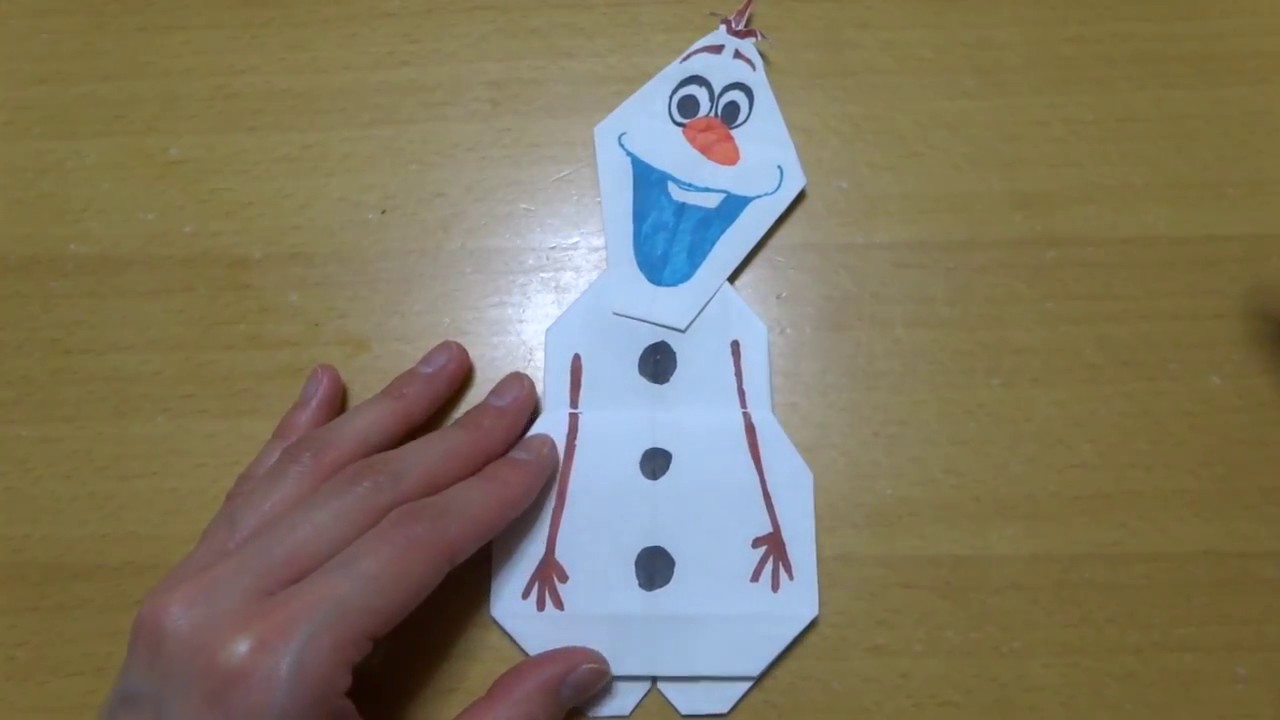 Origami Frozen Olaf Part.2 / 折り紙 アナ雪 オラフ 折り方 その2 - YouTube