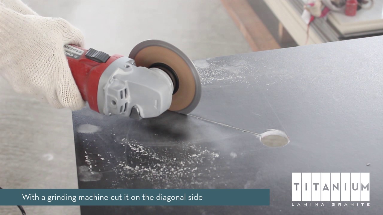 TITANIUM GRANITE - Corner Cutting Tutorial - YouTube