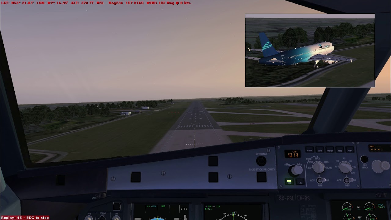 FSL A320 mechanical back up landing; elevator trim and rudder only ...