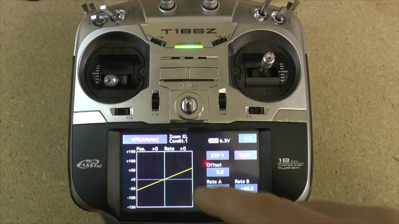Futaba T18SZ throttle hold - YouTube