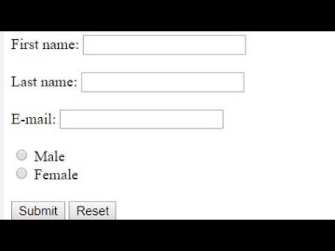 How to Create a FORM Using HTML5 TUTORIAL - YouTube