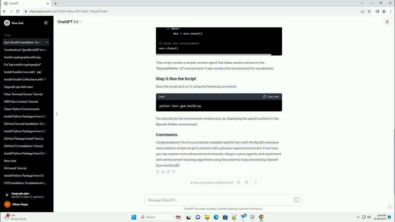pip install gym box2d - YouTube
