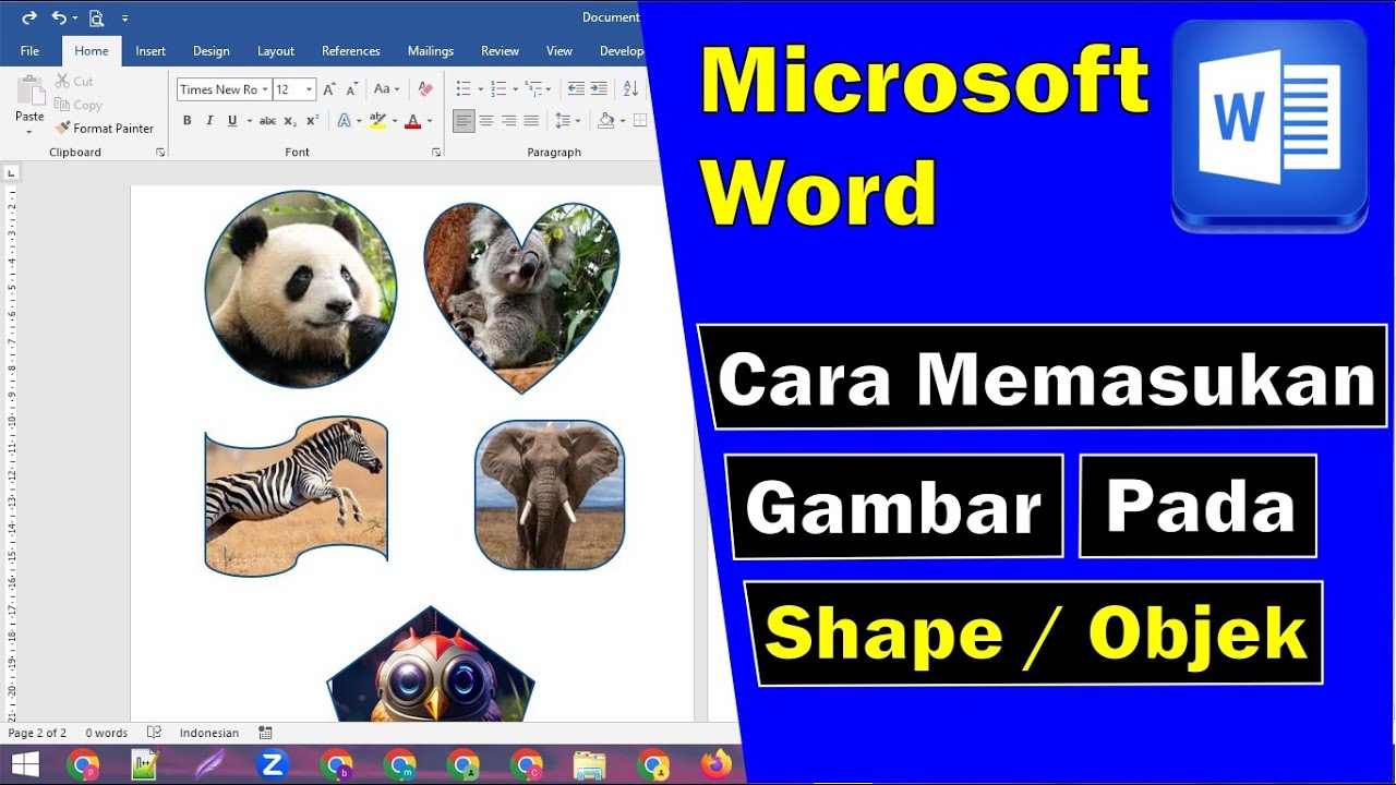 Cara Mudah Memasukan Gambarr Pada Shape Atau Objek Pada Microsoft Word ...