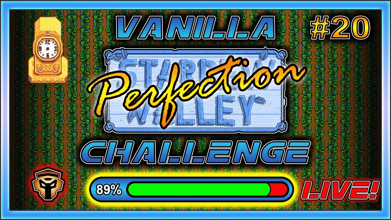 Stardew Valley Joja Vanilla 100% Perfection Challenge LIVE - Road to ...