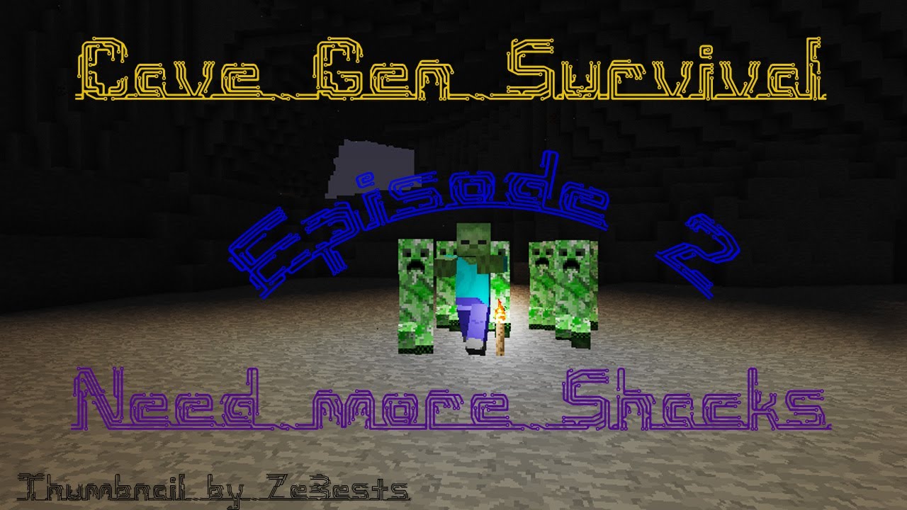 Minecraft: CaveMan Ep.2 - Need More Shacks (Cave-Gen Mod Survival) [HD ...